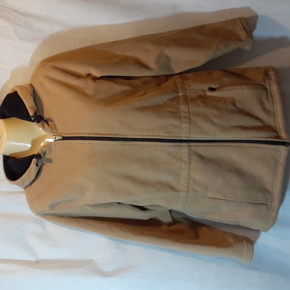 Lands' End | Jackets & Coats | Lands End Vintage Tan Fleece Jacket With ...